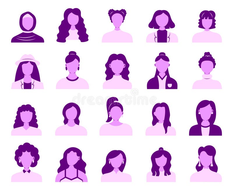 Women Face Avatars. Unknown or Anonymous Person Stock Vector ...