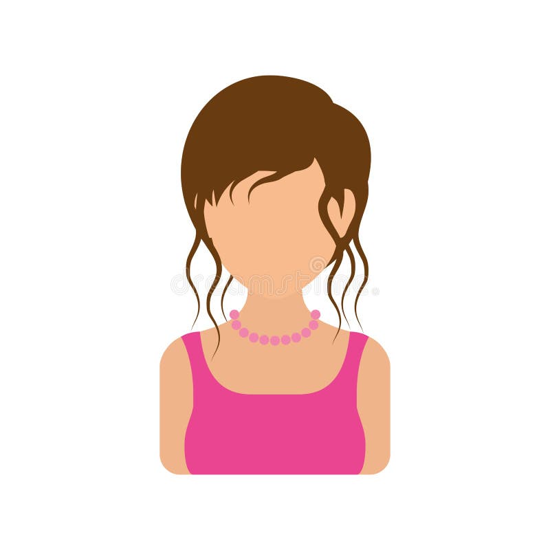 Women faceless profile stock illustration. Illustration of femenine ...