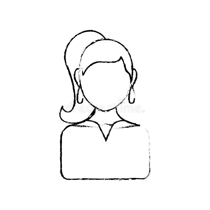 Women Faceless Avatars. Human Anonymous Portraits, Woman Round Vector ...