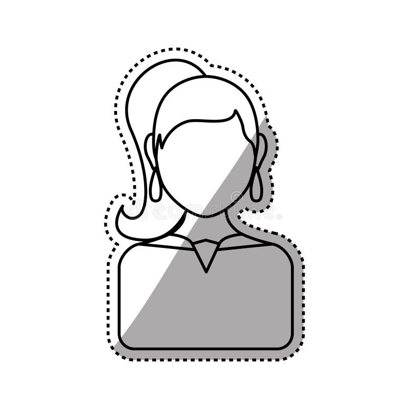 Women faceless profile stock illustration. Illustration of faceless ...