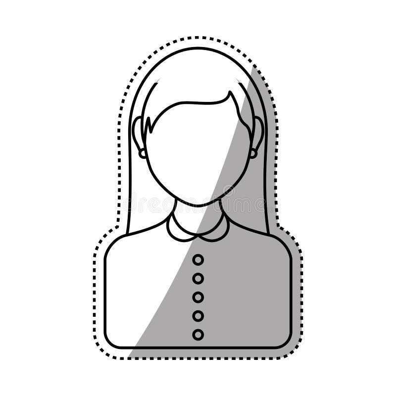 Women faceless profile stock illustration. Illustration of girl - 88169550