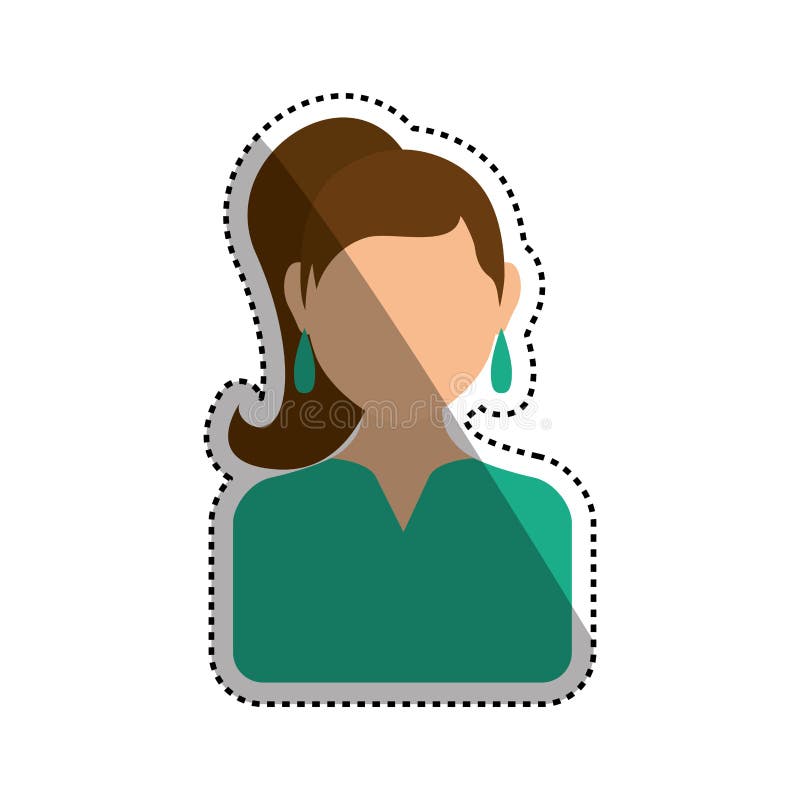 Women faceless profile stock illustration. Illustration of human - 88170377