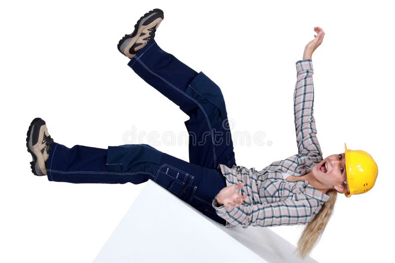 Women falling backwards stock image. Image of work, raised - 35393265