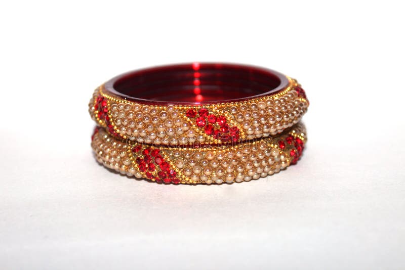 Women Fancy Colourfull Bangle Isolated on White Background Stock Photo ...