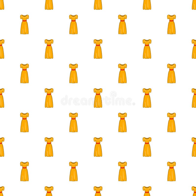 Women Fancy Dress Pattern, Cartoon Style Stock Vector - Illustration of ...