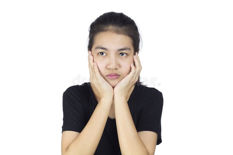 Women feel worried stock photo. Image of temperament - 145896492