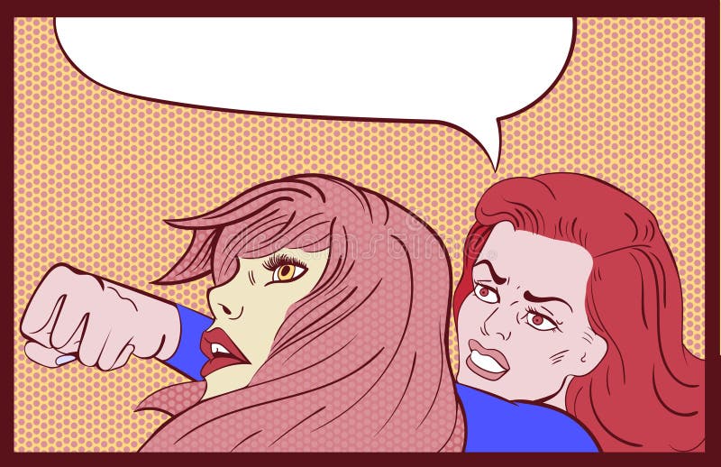 Women fight stock illustration. Illustration of style - 73767829