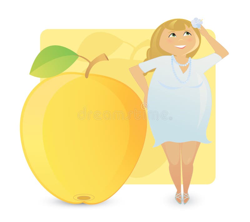 Women Figure Types: Juicy Apple Stock Vector - Illustration of ...