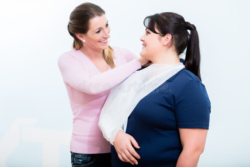 Women in First Aid Course Learning To Apply Bandages Stock Image ...