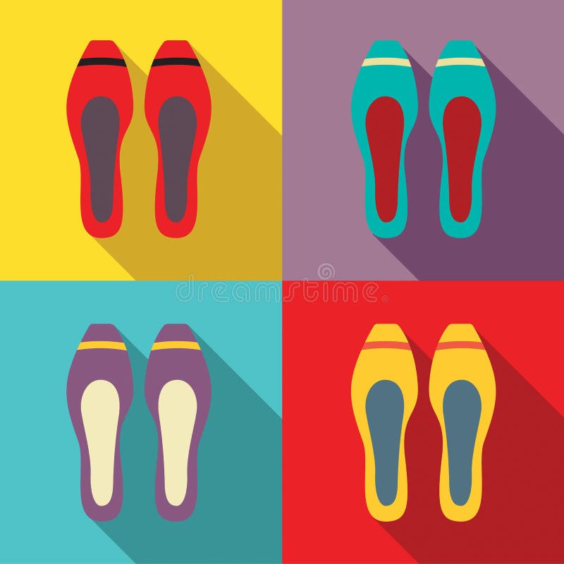 Women Flat Shoes stock vector. Illustration of style - 40845910