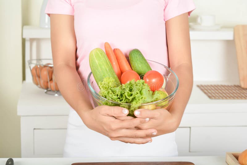 Women and Food in the Kitchen Stock Image - Image of dinner, girl ...