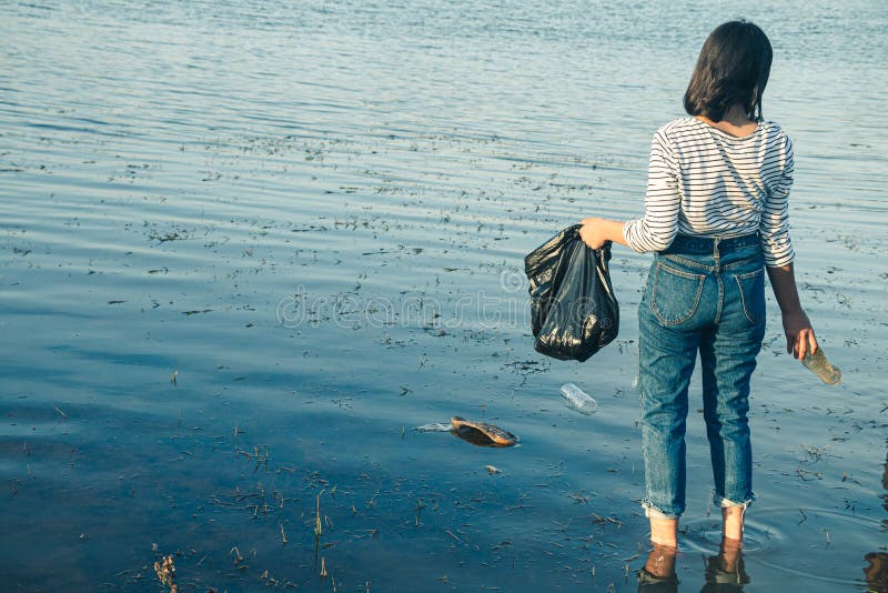 Women Garbage Collection for To Keep Clean and Take Recycling Stock ...