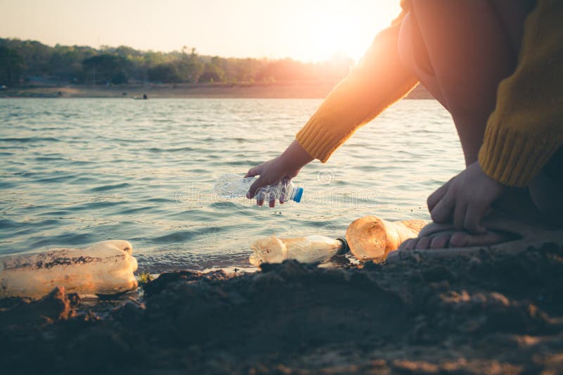 Women Garbage Collection for To Keep Clean and Take Recycling Stock ...