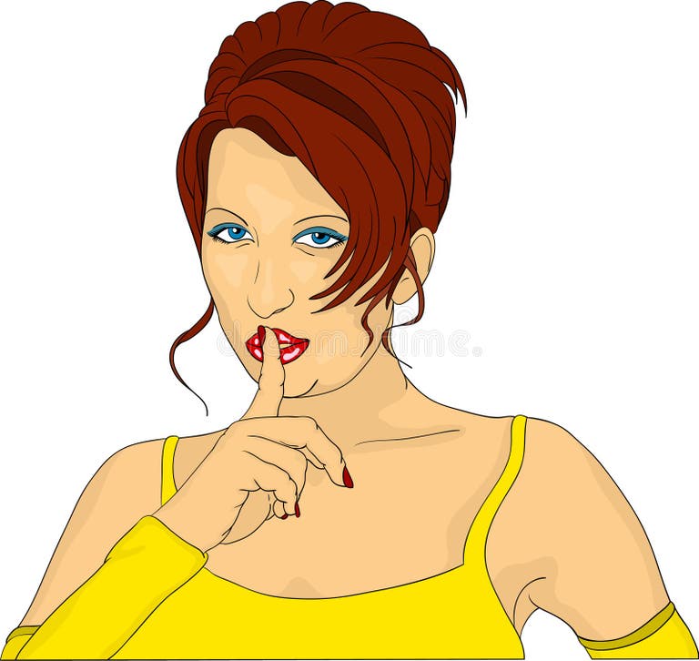 Cartoon Keep Quiet Gesture Stock Illustrations – 306 Cartoon Keep Quiet ...