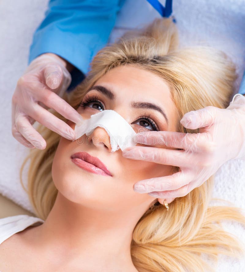 Woman Getting Ready for Plastic Surgery Stock Image - Image of female ...