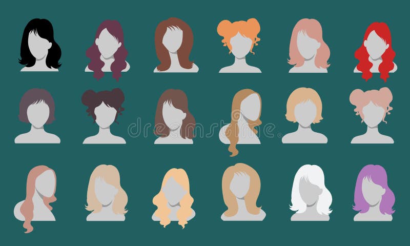 Women hair styles vector stock vector. Illustration of fashion - 221962895
