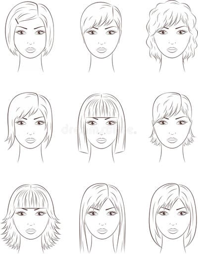 Face Woman Sketch Drawing Stock Illustrations 69 300 Face Woman