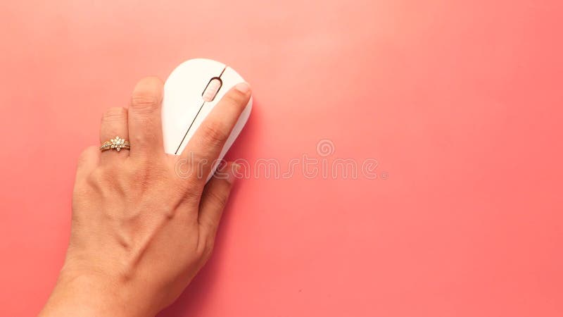 Women Hand with Computer Mouse, Top Down Stock Footage - Video of data ...