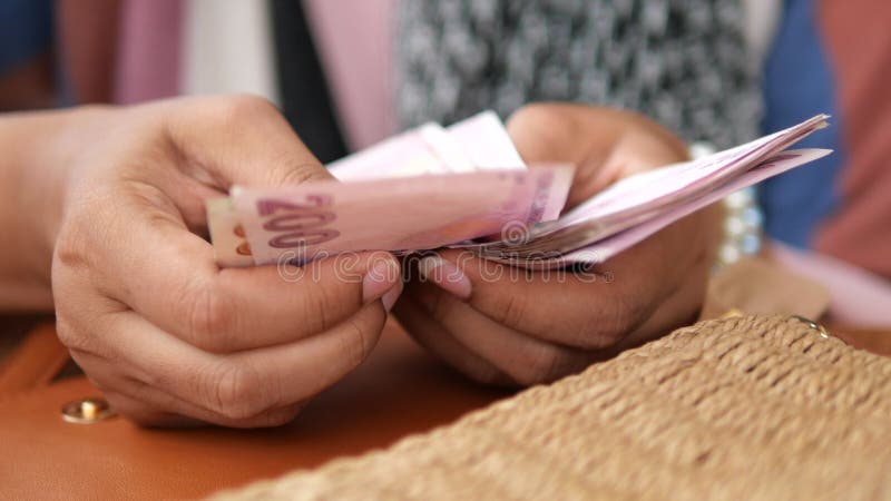 Women Hand Counting Cash Closeup Stock Video - Video of rich, women ...