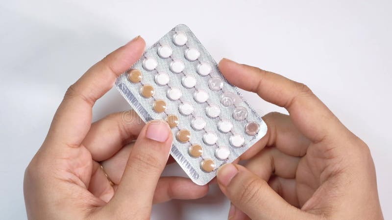 Women Hand Golding Birth Control Pills Close Up Stock Video - Video of ...