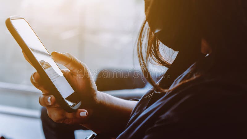 Women Hand Holding a Smartphone Stock Image - Image of modern ...