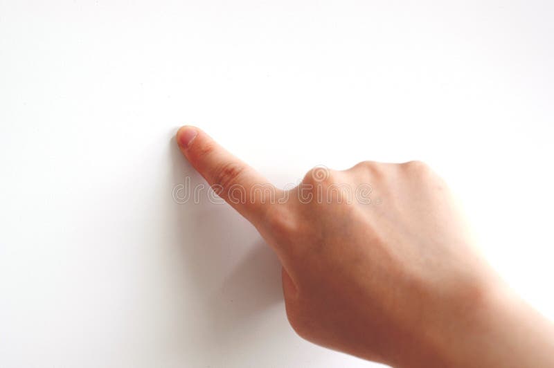 Women hand pointing stock image. Image of thumb, person - 42381995
