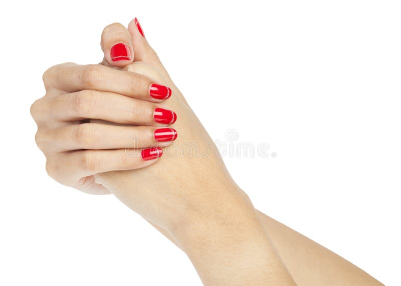 Women Hands with Nail Manicure Stock Image - Image of manicure, polish ...
