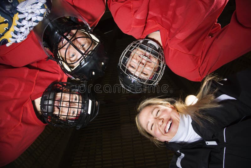 Women Hockey Player Huddle. Stock Photo - Image of rink, color: 2676878