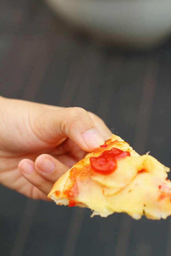 A Women Holding a Pizza in Hand Stock Photo - Image of mozzarella ...