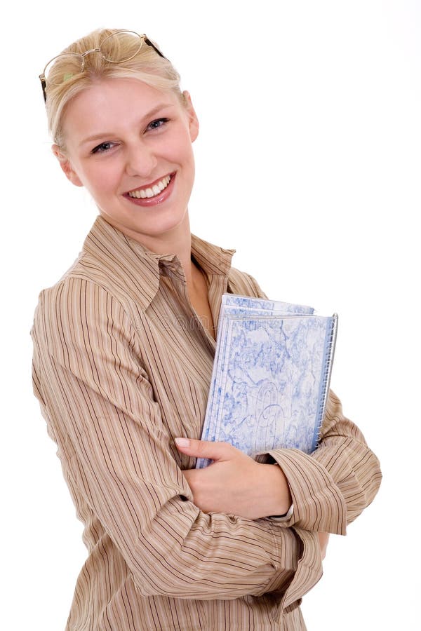 Women Holding Some Notebook Stock Image - Image of look, work: 3213673