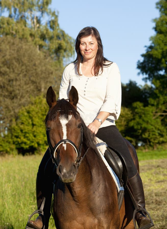 Women on Horseback stock image. Image of nature, animal - 79260985