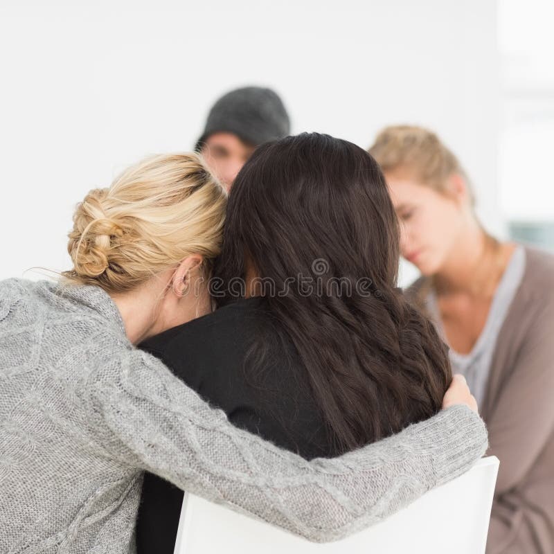 Women Hugging in Rehab Group Stock Photo - Image of patients, view ...