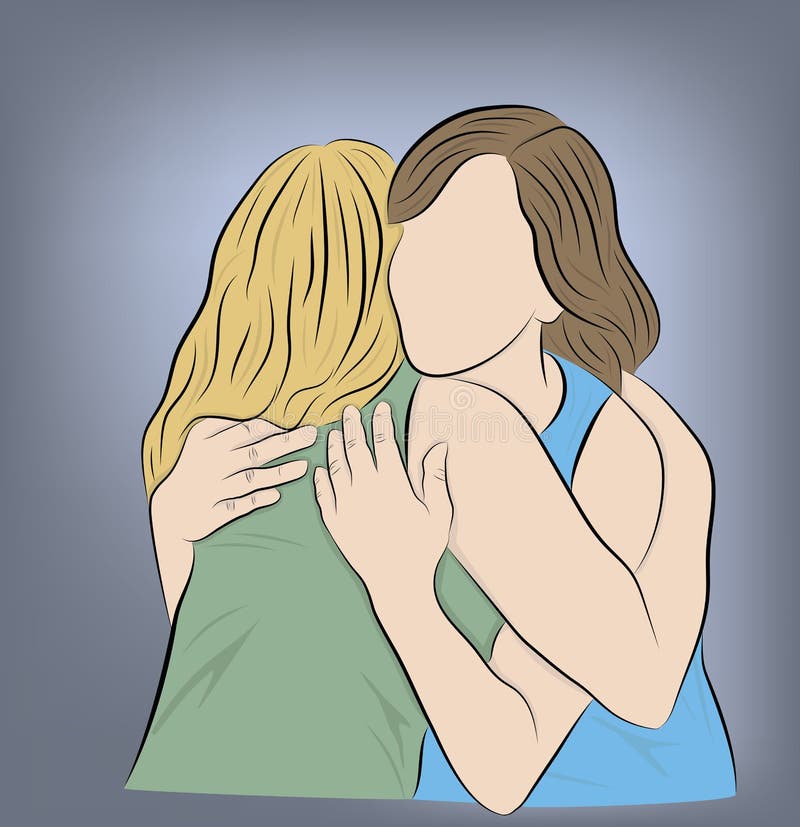 Women Hugging Stock Illustrations – 1,319 Women Hugging Stock ...