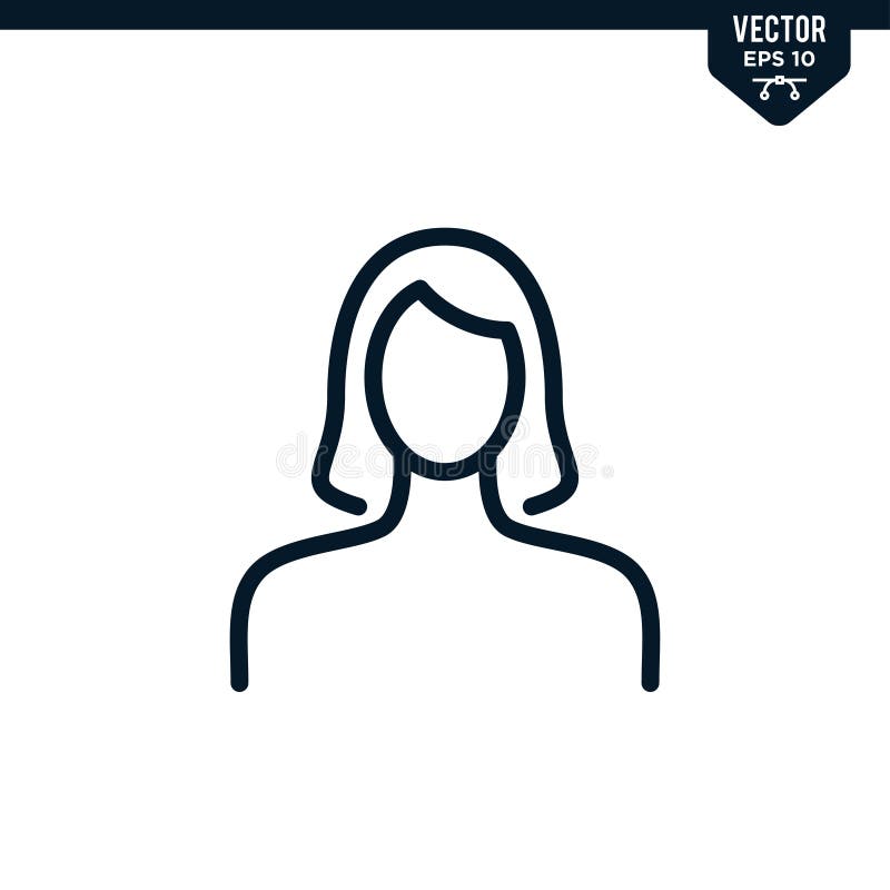 Women Icon Collection in Outlined or Line Art Style Stock Vector ...