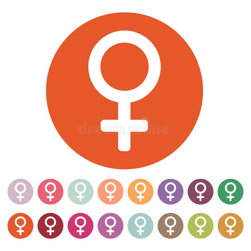 The Women Icon. Female Symbol Stock Vector - Illustration of connection ...