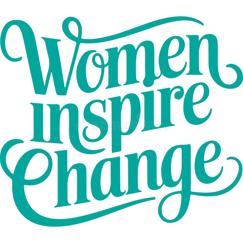 Women Inspire Change Graphic Design Stock Vector - Illustration of ...