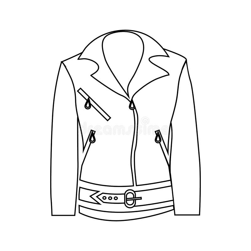 Woman Jacket Icon, Outline Style Stock Vector - Illustration of shape ...