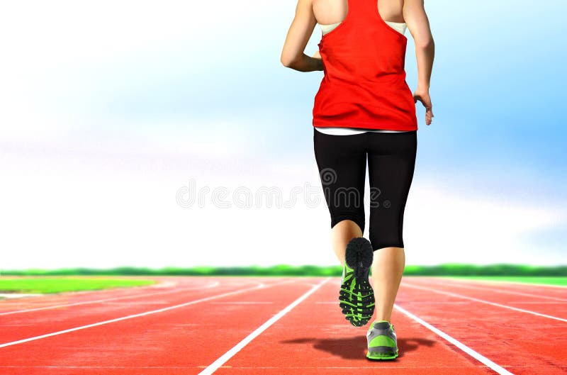 Women Jogging on Running Tracks Stock Image - Image of healthy, women ...
