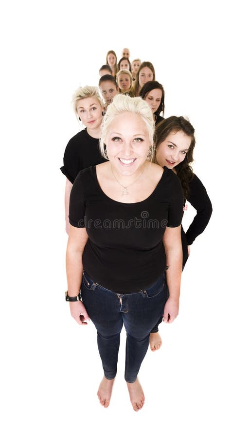 Women in a line stock image. Image of beautiful, enjoyment - 18924761