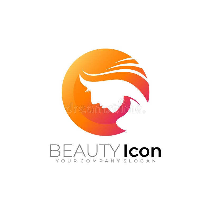 Women Logo with Circle Design Vector, Beauty Icons Stock Vector ...