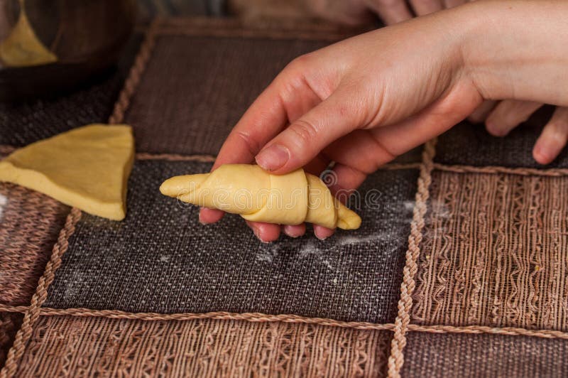 Women Making Dought.Dought for Pizza and Bread Stock Photo - Image of ...