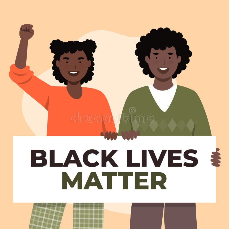 Women and Man Protesting Against Racism Editorial Photo - Illustration ...