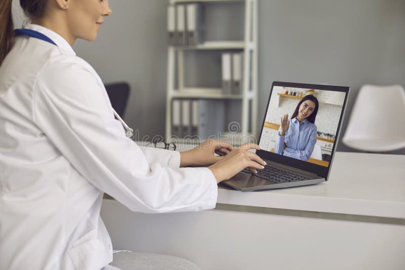 Women Medical Consultation Online Sick Girl Talking To Doctors With