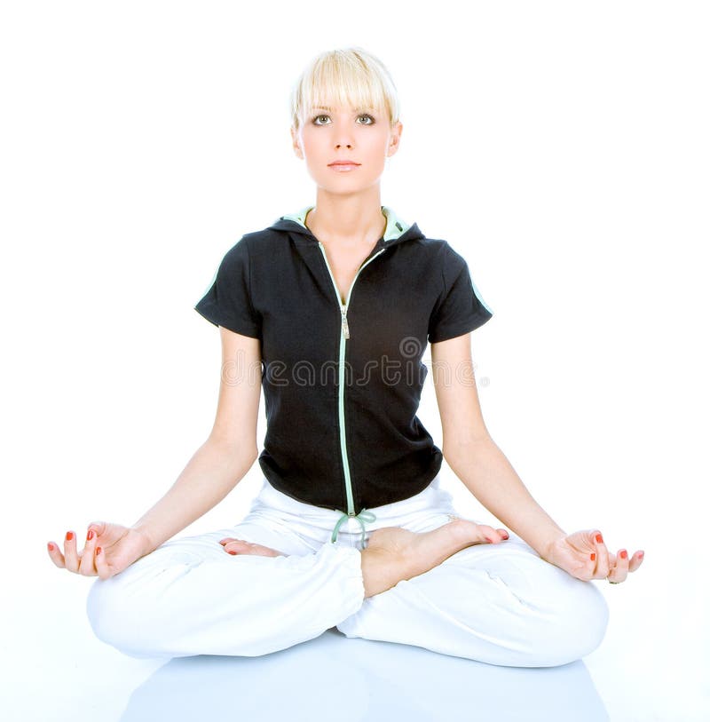 Women in meditation stock image. Image of attractive, relaxing - 4776593