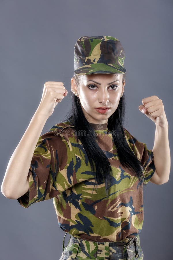 Women Military Clothes Boxing Stock Photos - Free & Royalty-Free Stock ...