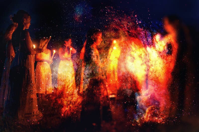 Women Circle Ritual Ceremony Stock Illustrations – 13 Women Circle ...