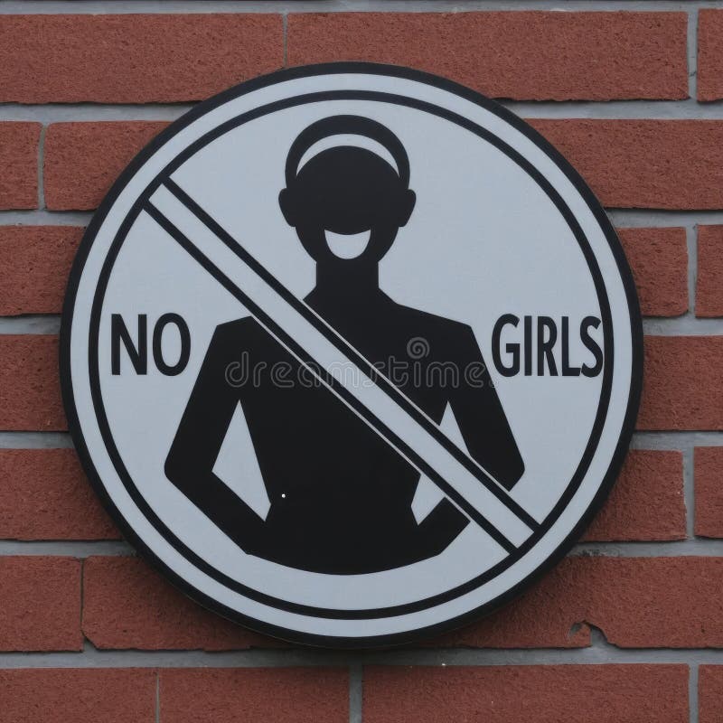 Women are Not Allowed To Enter Sign Stock Illustration - Illustration ...