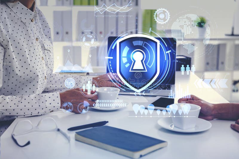 Women in Office, Cyber Security Stock Photo - Image of communication ...