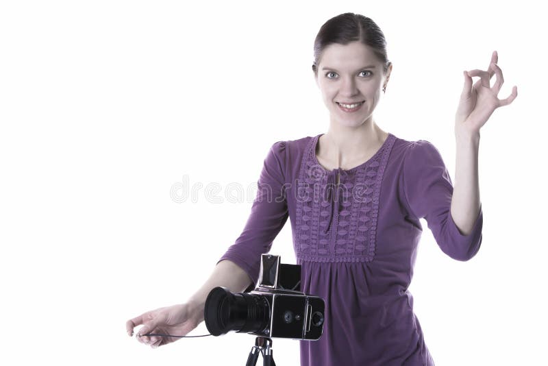 Women with old camera stock photo. Image of 1970s, ethnic - 29614684