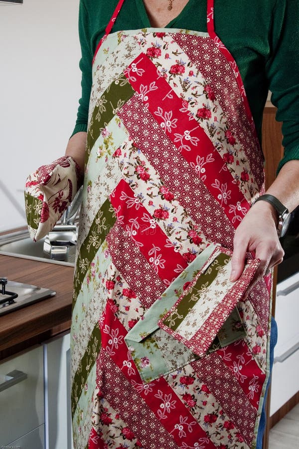 Women with patchwork apron stock image. Image of patchwork - 40330897